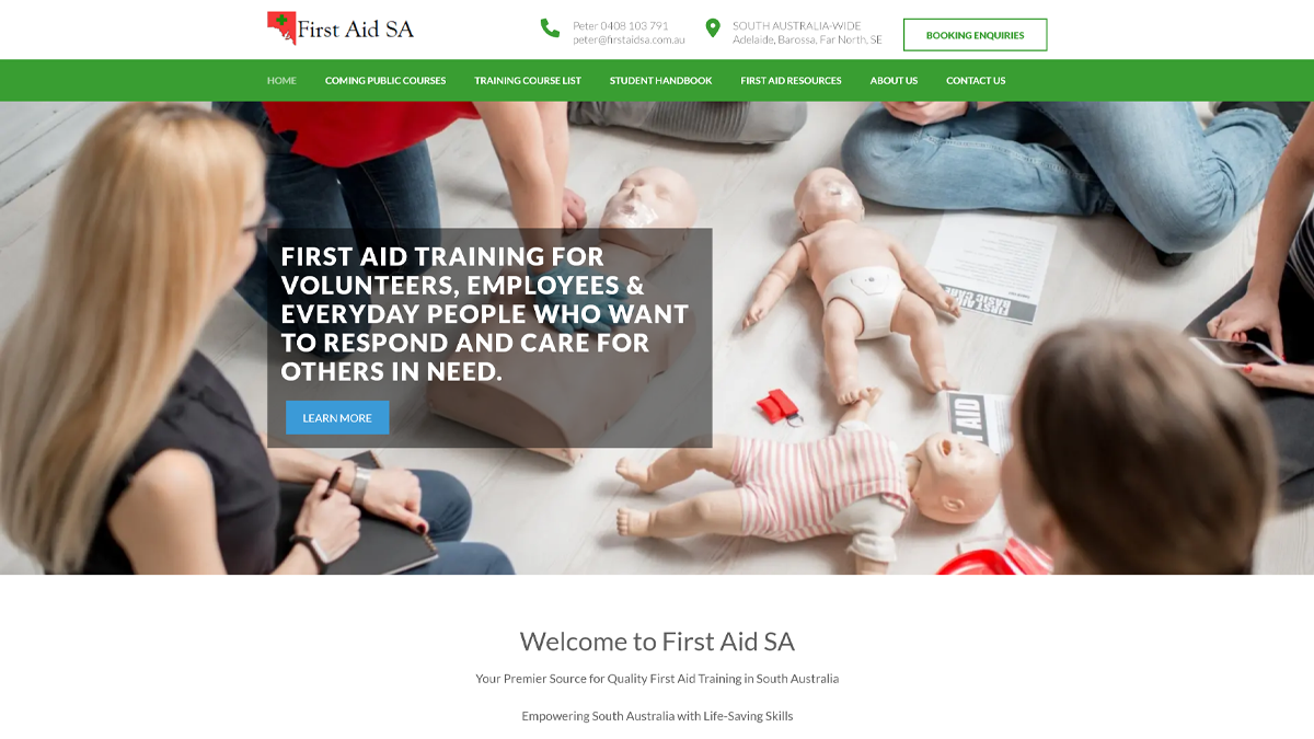 First Aid SA - First Aid Training & Courses in SA, Adelaide, Barossa